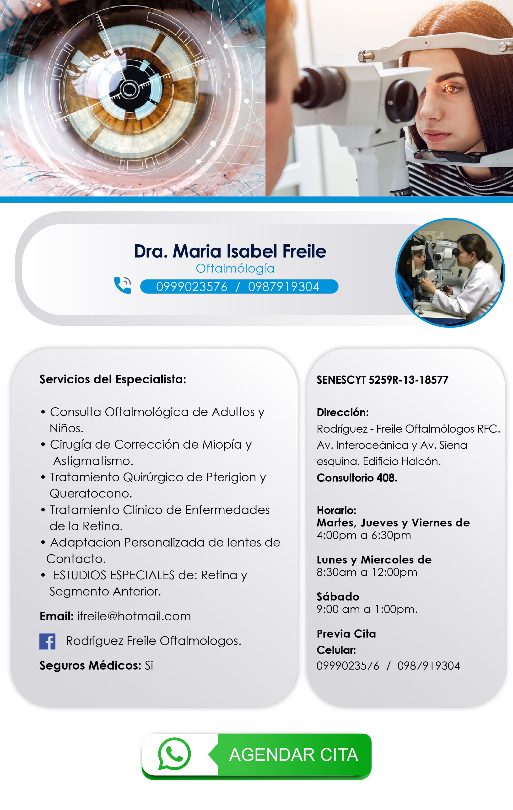 Dra. María Isabel Freile - Oftalmóloga Quito