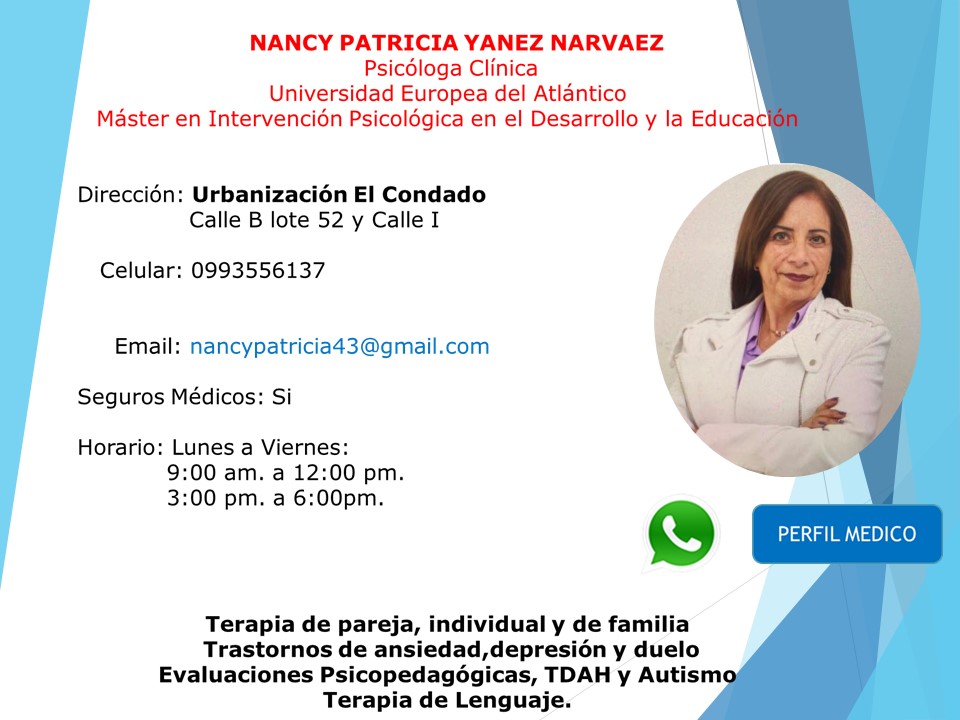 Nancy Yánez - Psicóloga Clínica